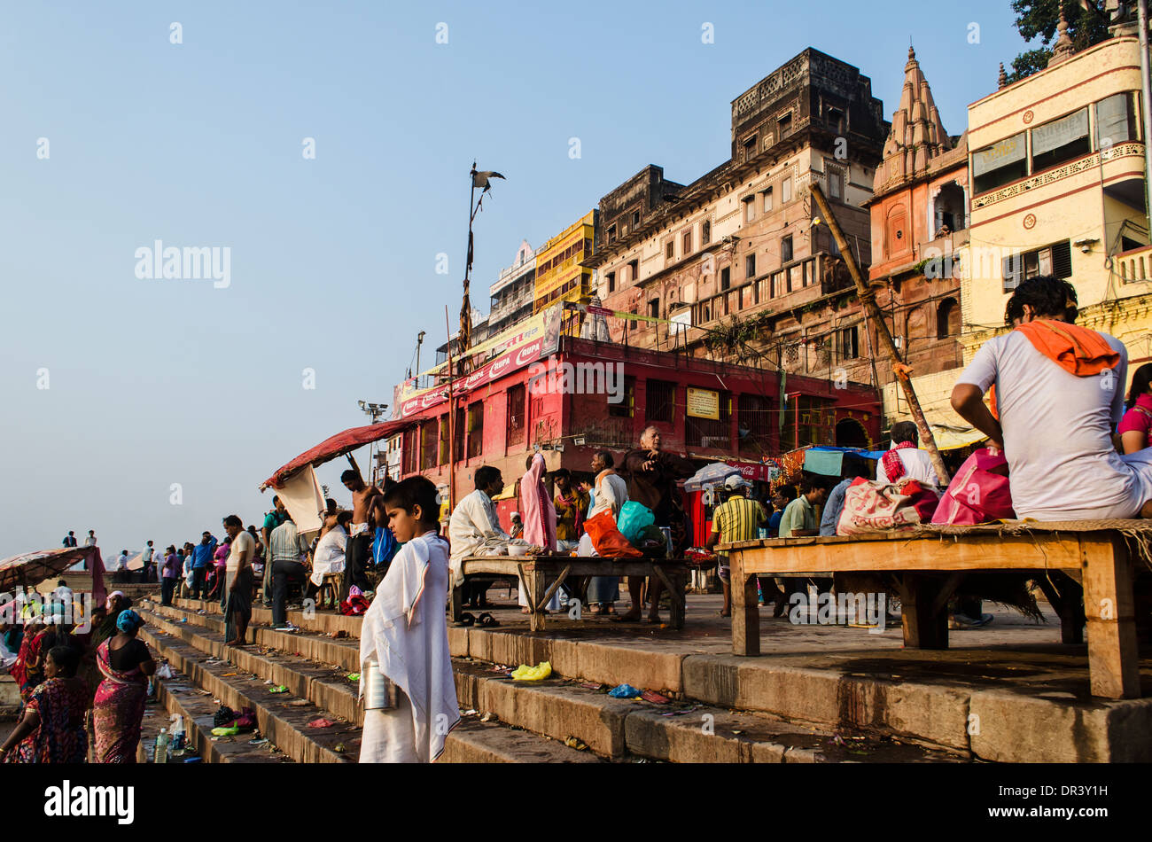 Ganges River bank, Varanasi, India Stock Photo - Alamy
