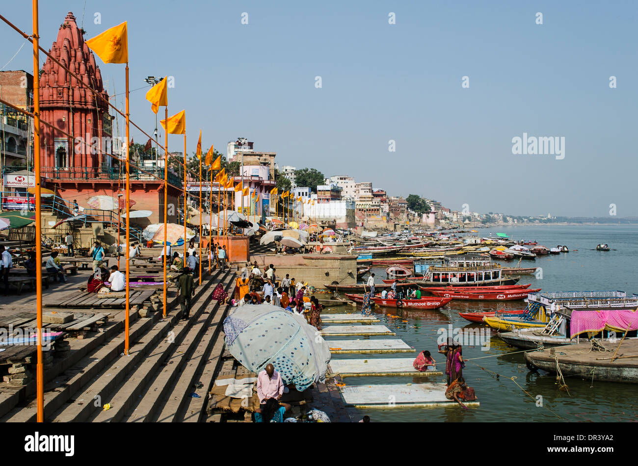 Ganges River bank, Varanasi, India Stock Photo - Alamy