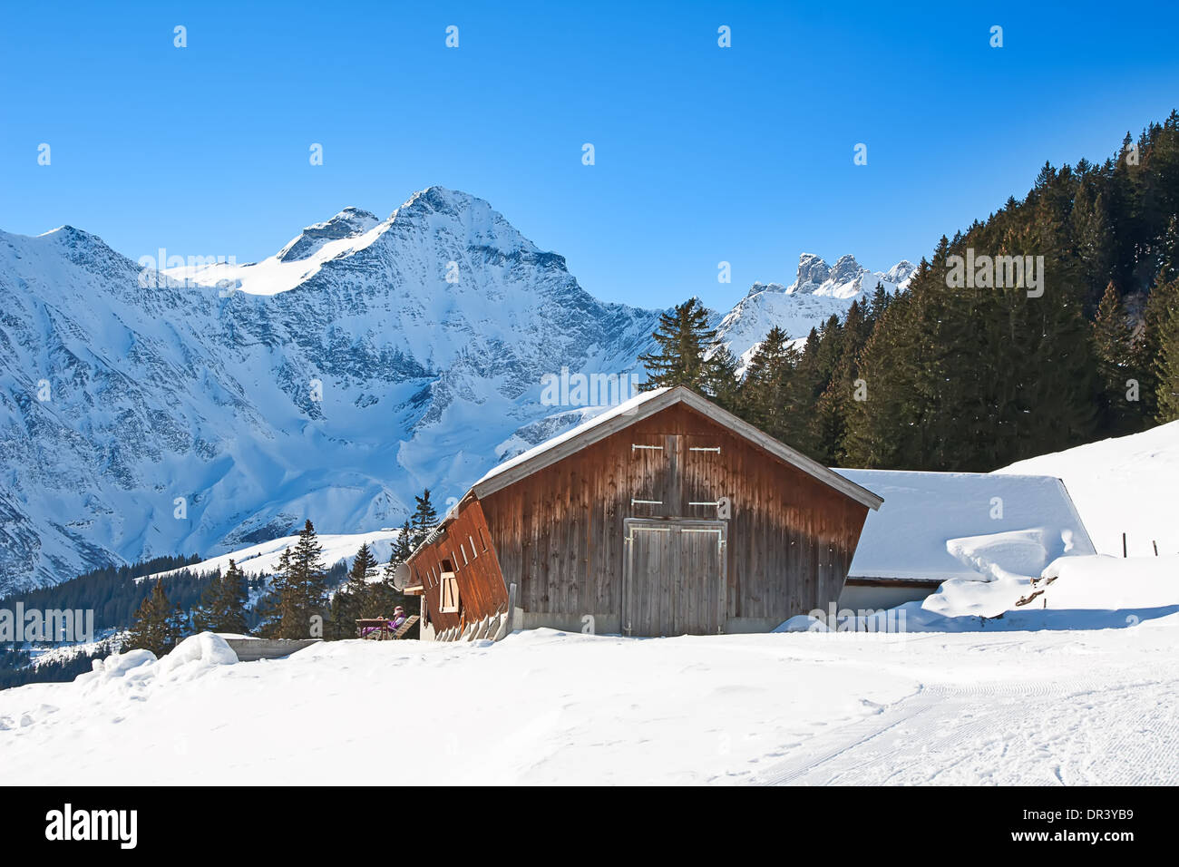 Winter in the swiss alps, Switzerland Stock Photo - Alamy