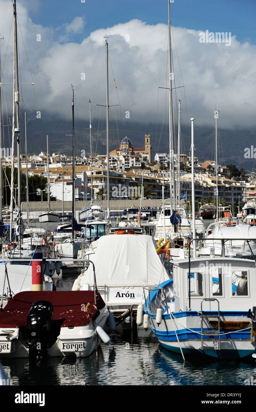 boats in the port of Altea, Costa Blanca, Alicante Province, Spain ...