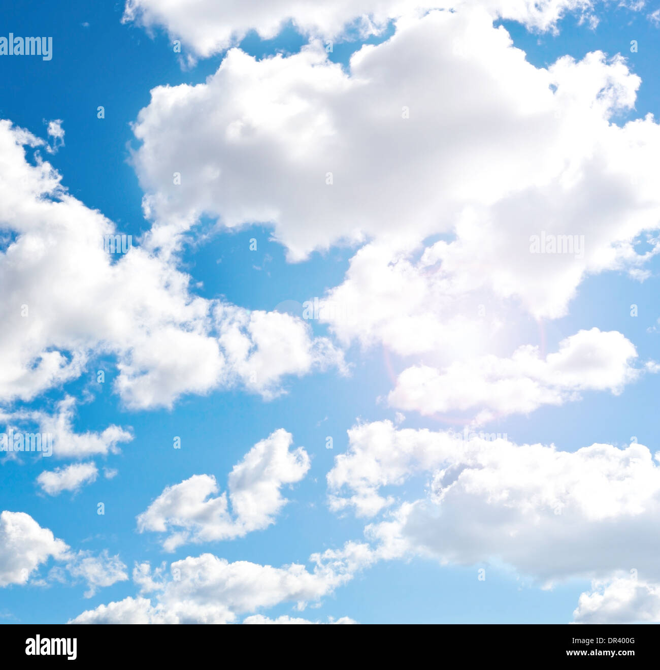 Blue cloudly sky background Stock Photo - Alamy