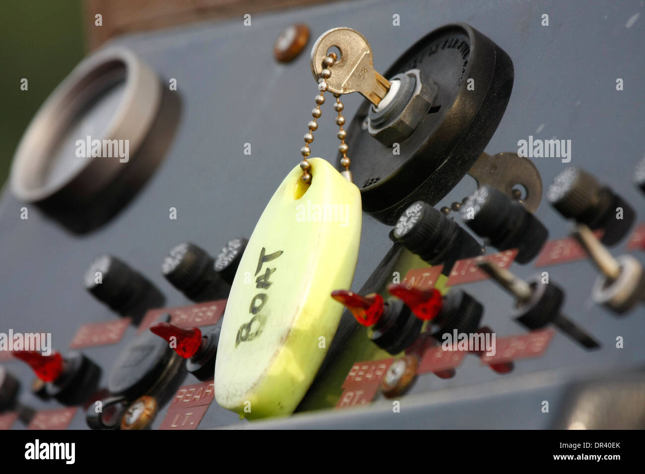 Rescue boat key and dashboard Stock Photo - Alamy