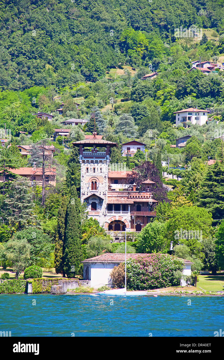 Panoramic view of Cernobbio town (Como lake, Italy Stock Photo - Alamy