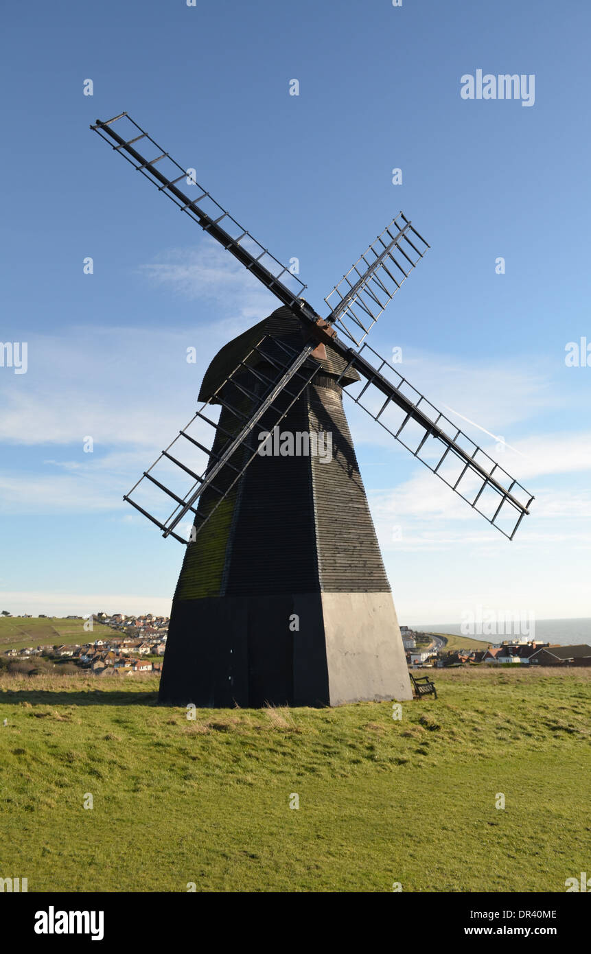 Sussex traditional smock windmill at Rottingdean,East Sussex,England ...