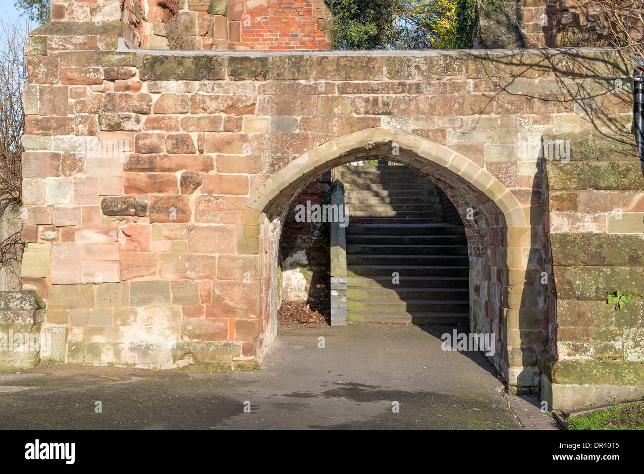 Archway in an ancient stone wall Stock Photo - Alamy