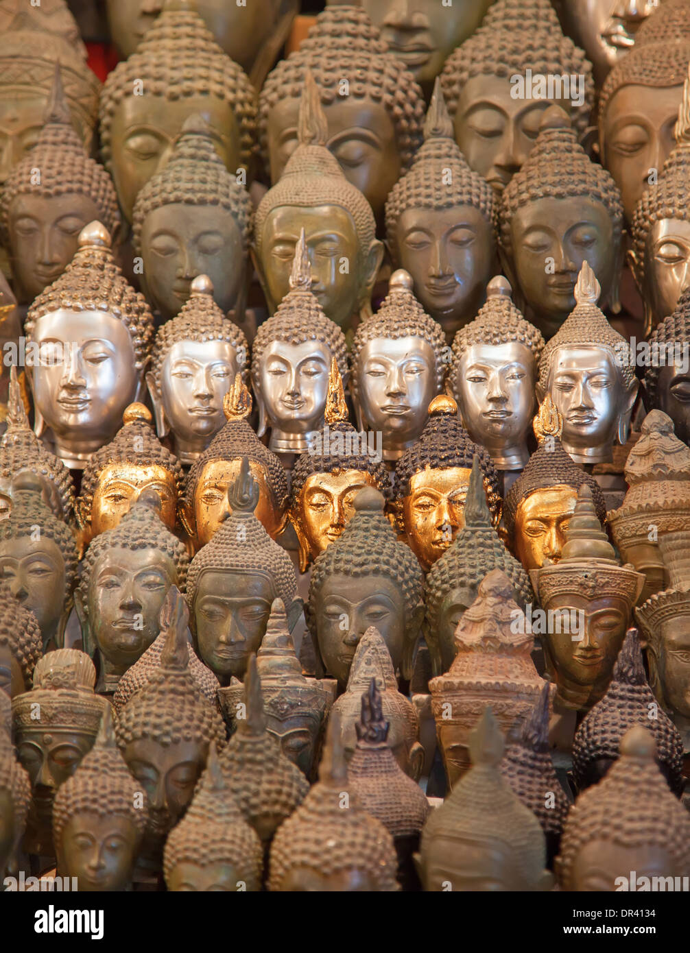 Collection of the Buddha statues Stock Photo - Alamy