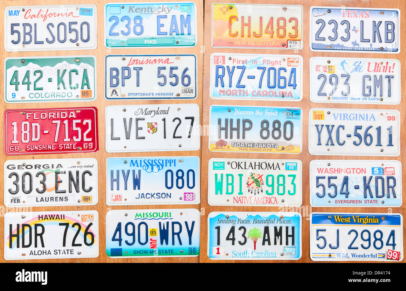 Collection of the old number plates Stock Photo - Alamy