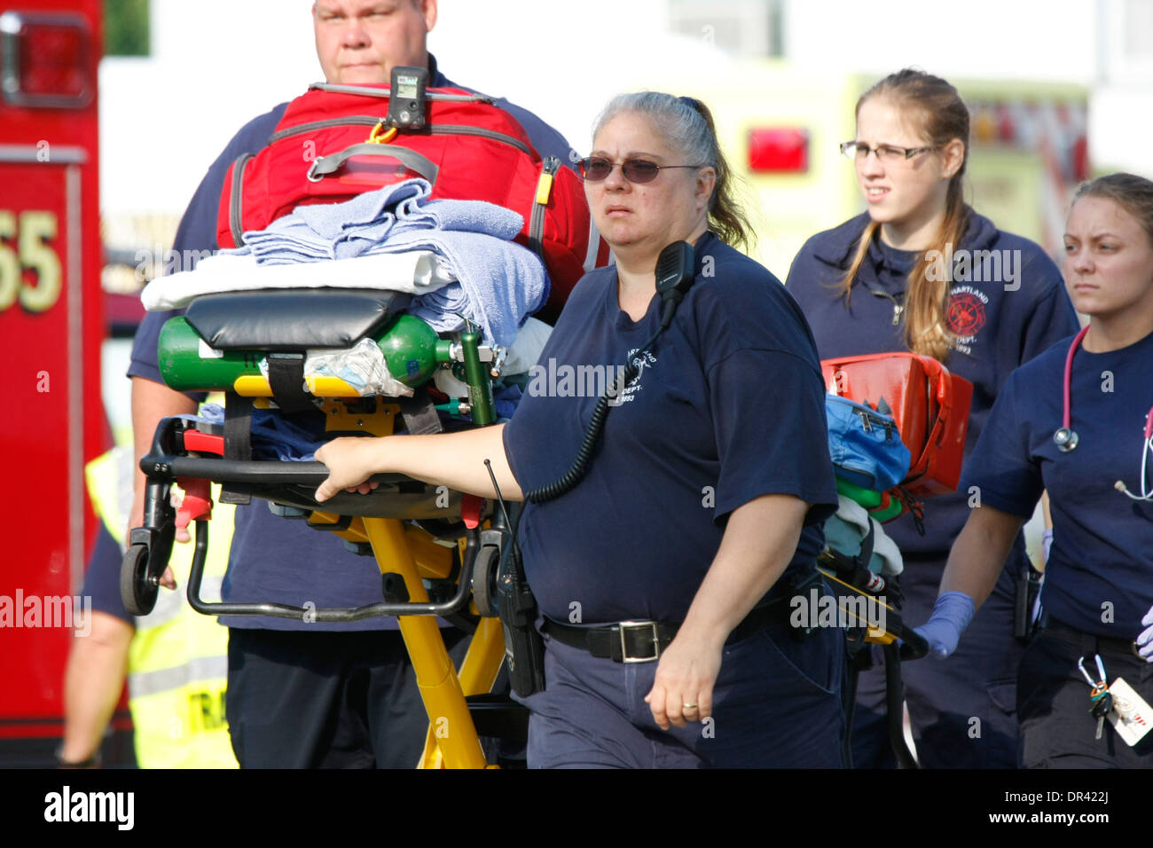 An EMT team walking from an Ambulance Stock Photo - Alamy