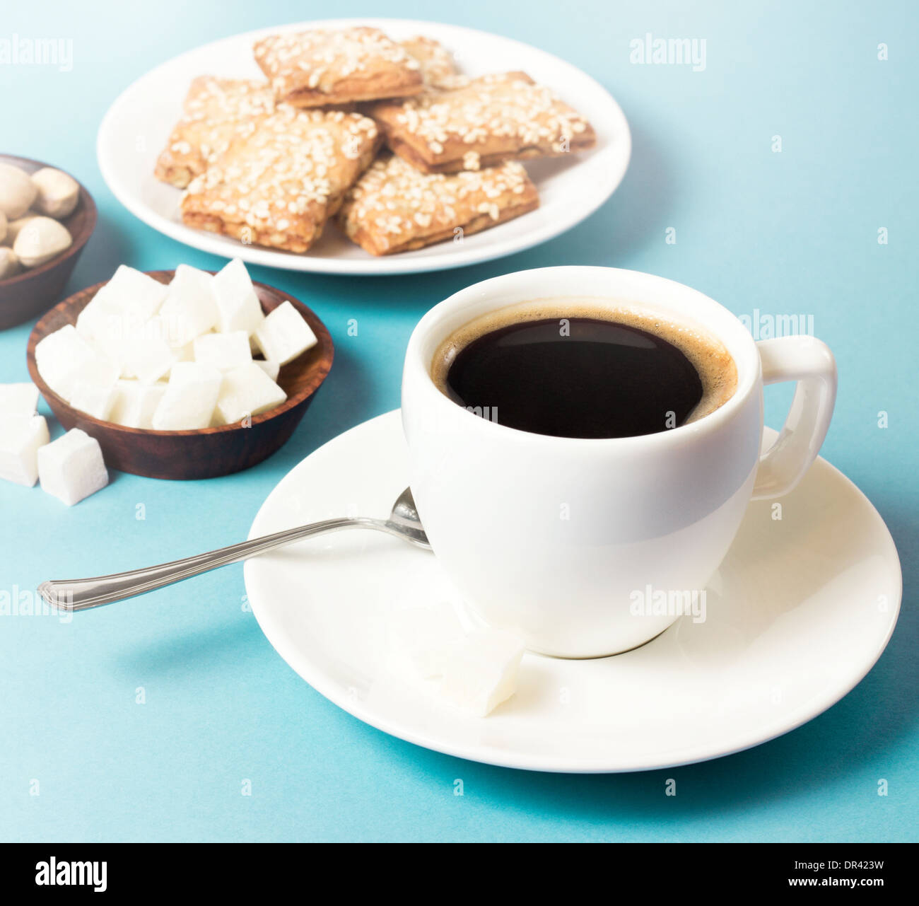 Morning break eating snacks hi-res stock photography and images - Alamy