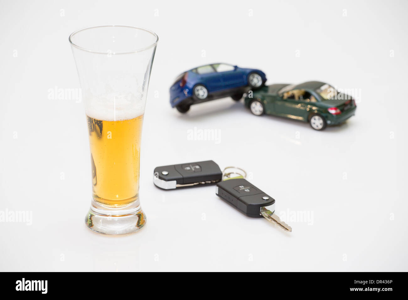 glass of alcohol and car keys. Photo isolated on white background Stock ...