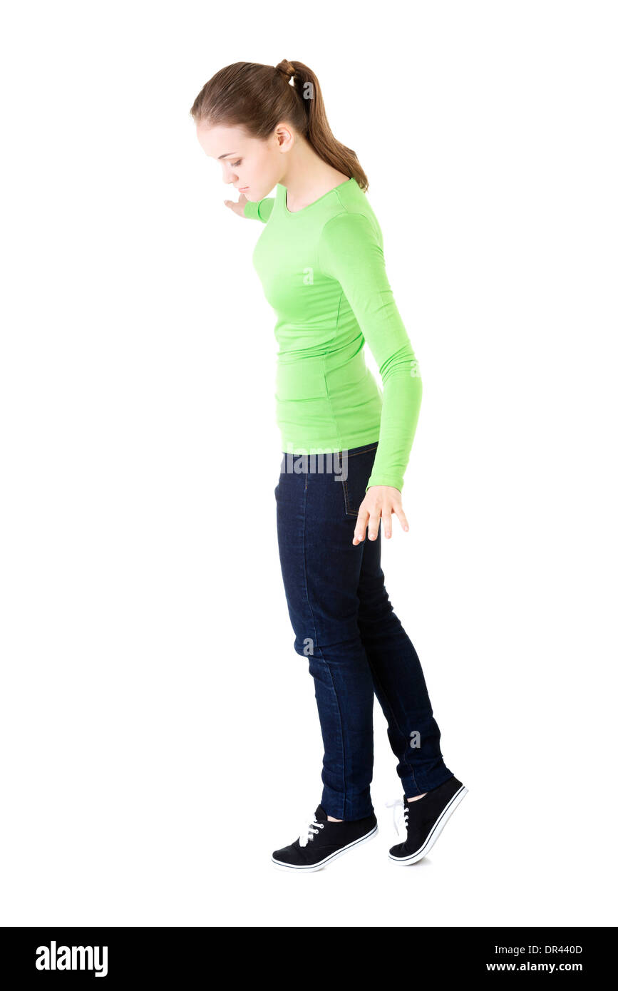 Full body woman standing straight hi-res stock photography and images ...