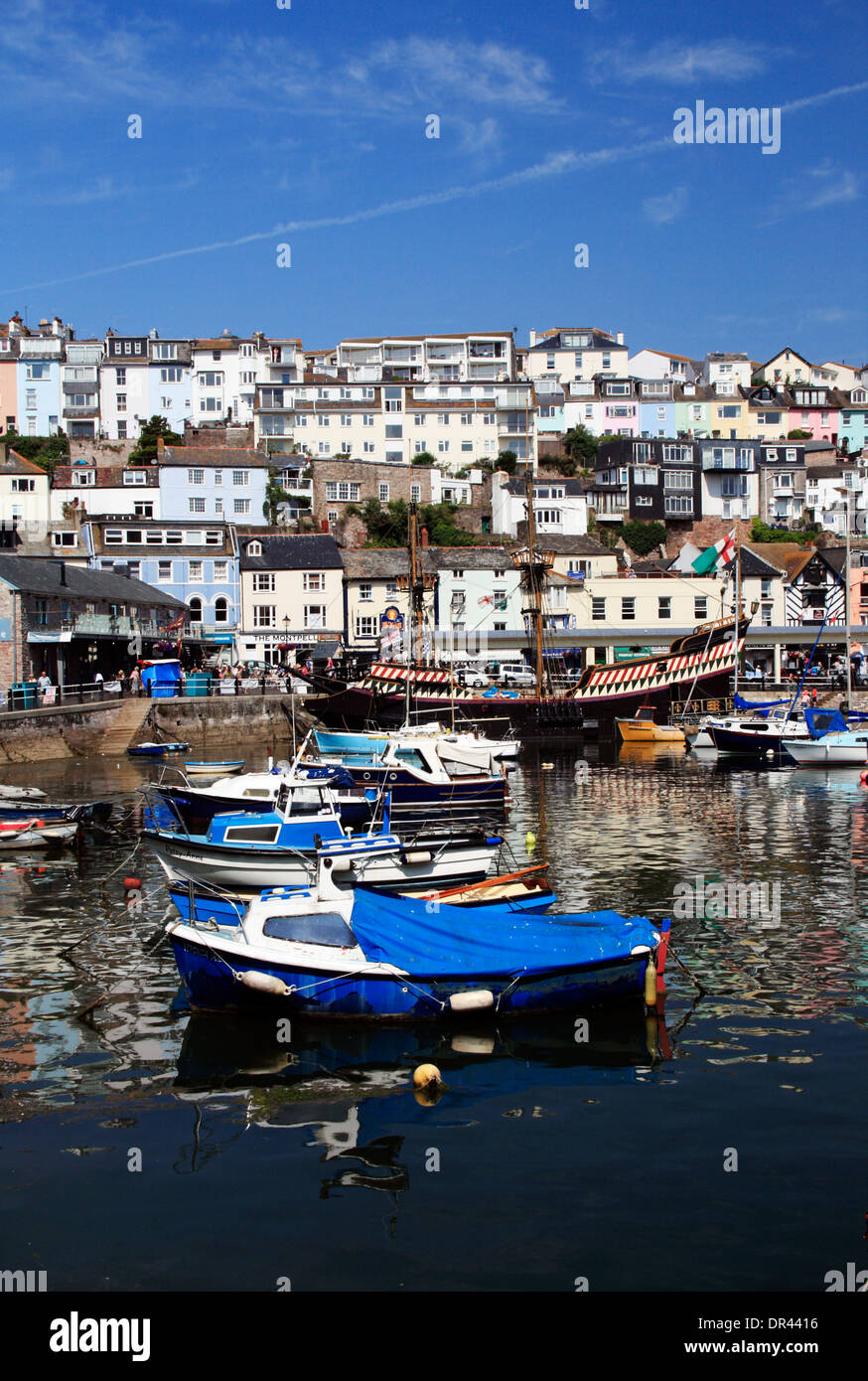 Fishing boats in Brixham harbour , Devon Stock Photo - Alamy