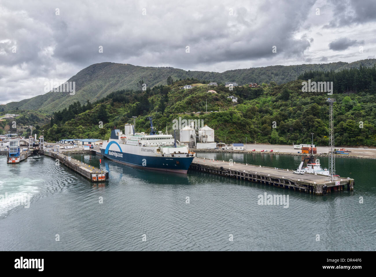 Santa Regina Ferry in port at Picton New Zealand Stock Photo - Alamy