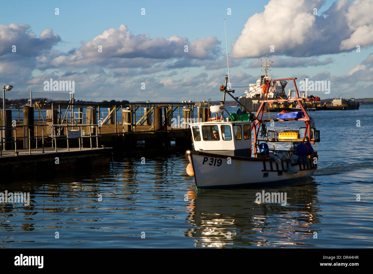 Portsmouth Harbour Fishing Boat Stock Photo - Alamy