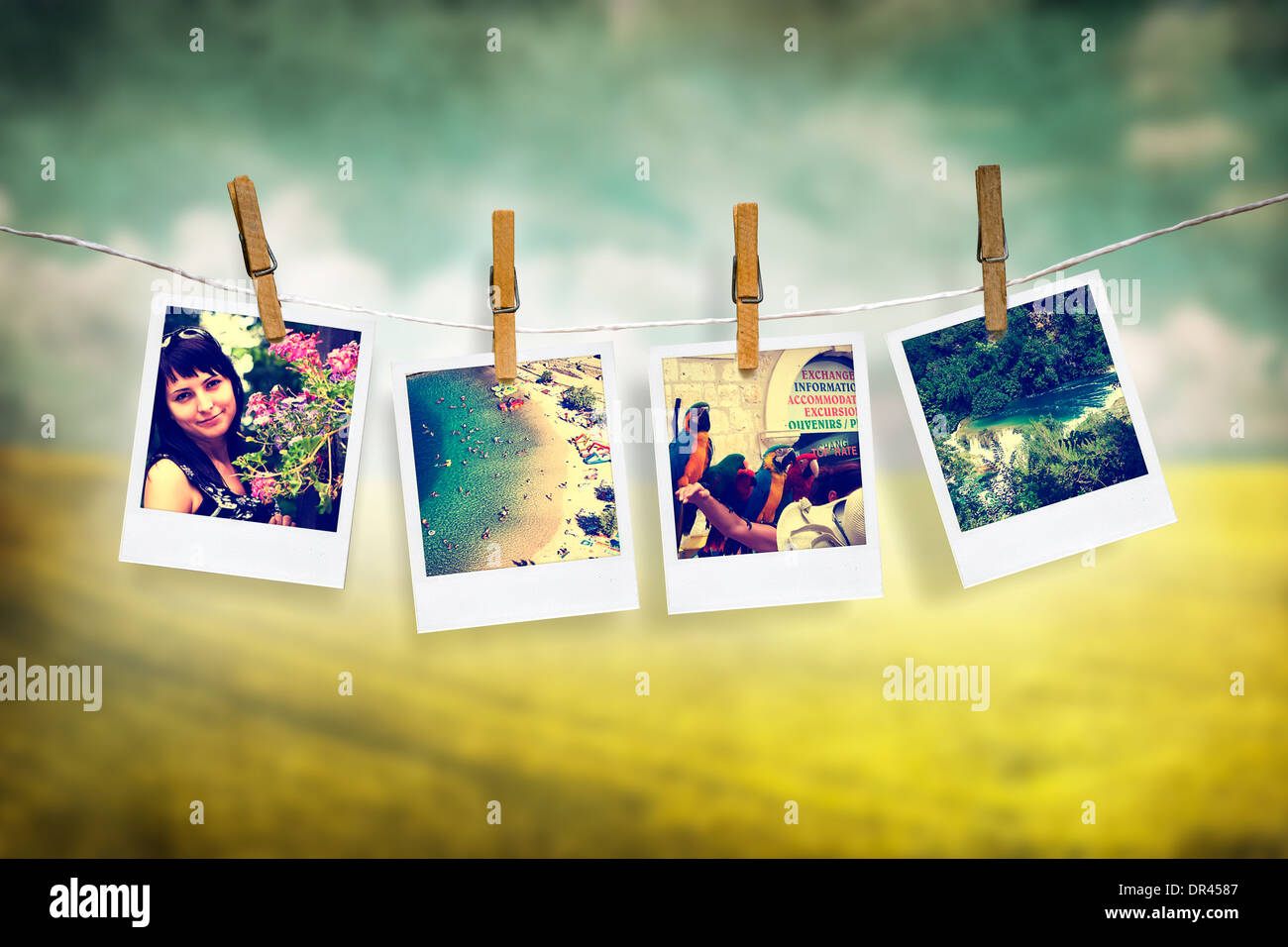 Women clothesline hi-res stock photography and images - Alamy