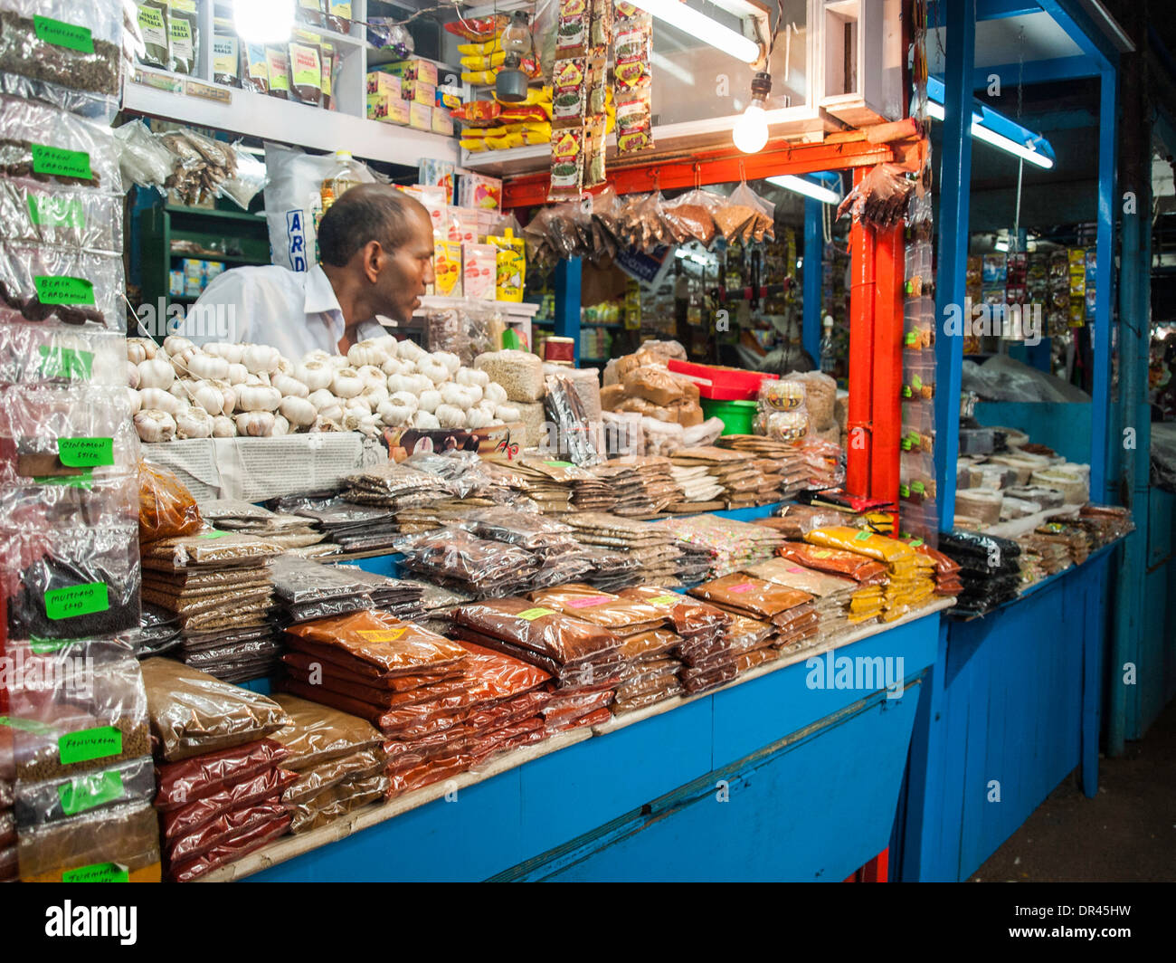 Spices stand in Margao market Stock Photo - Alamy