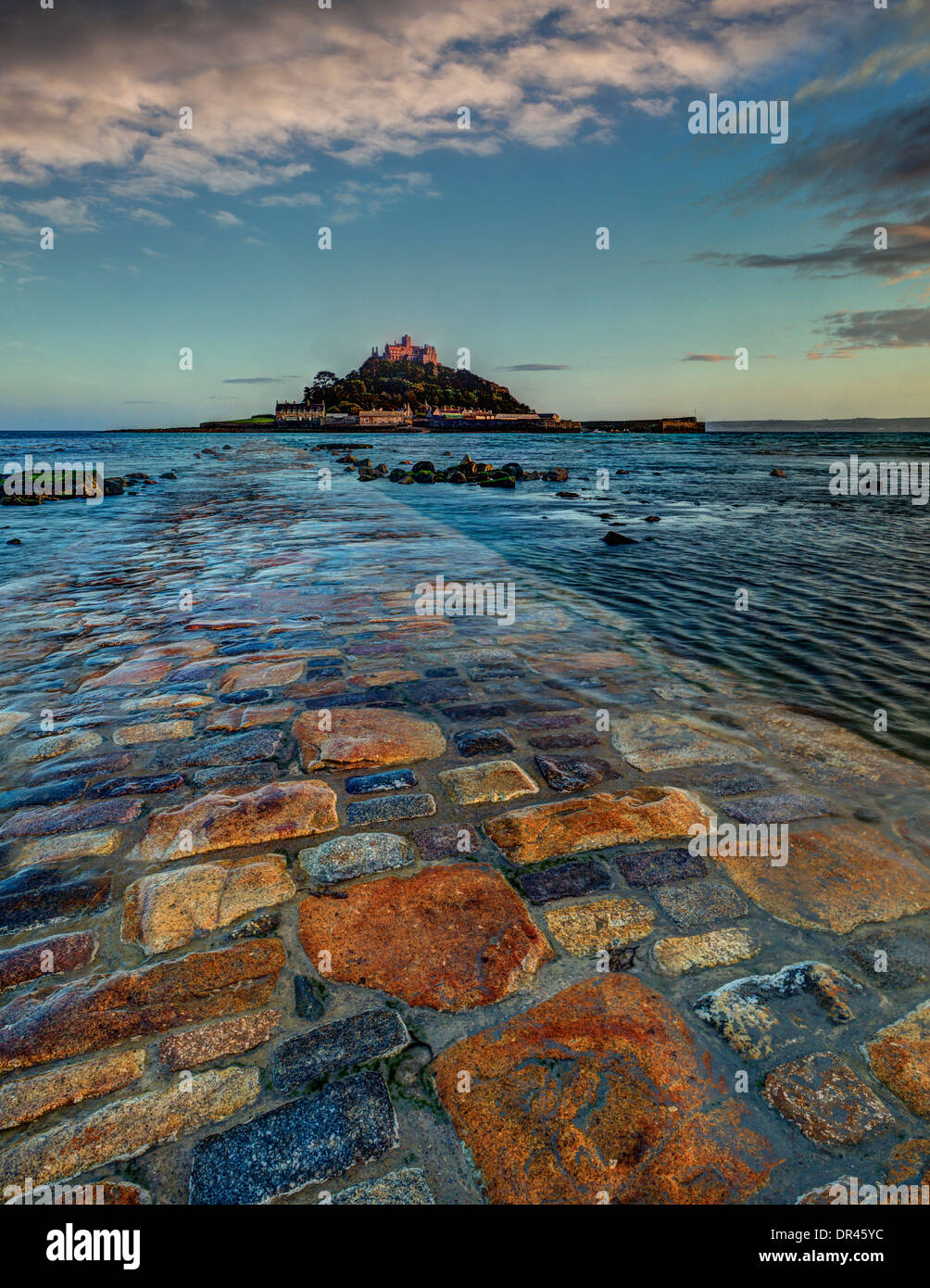 St Michael's Mount, Marazion, Cornwall, England, at dusk Stock Photo ...