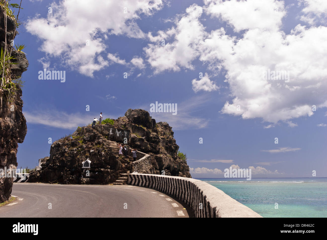 Maconde near Baie du Cap has winding roads at sea level and a high ...