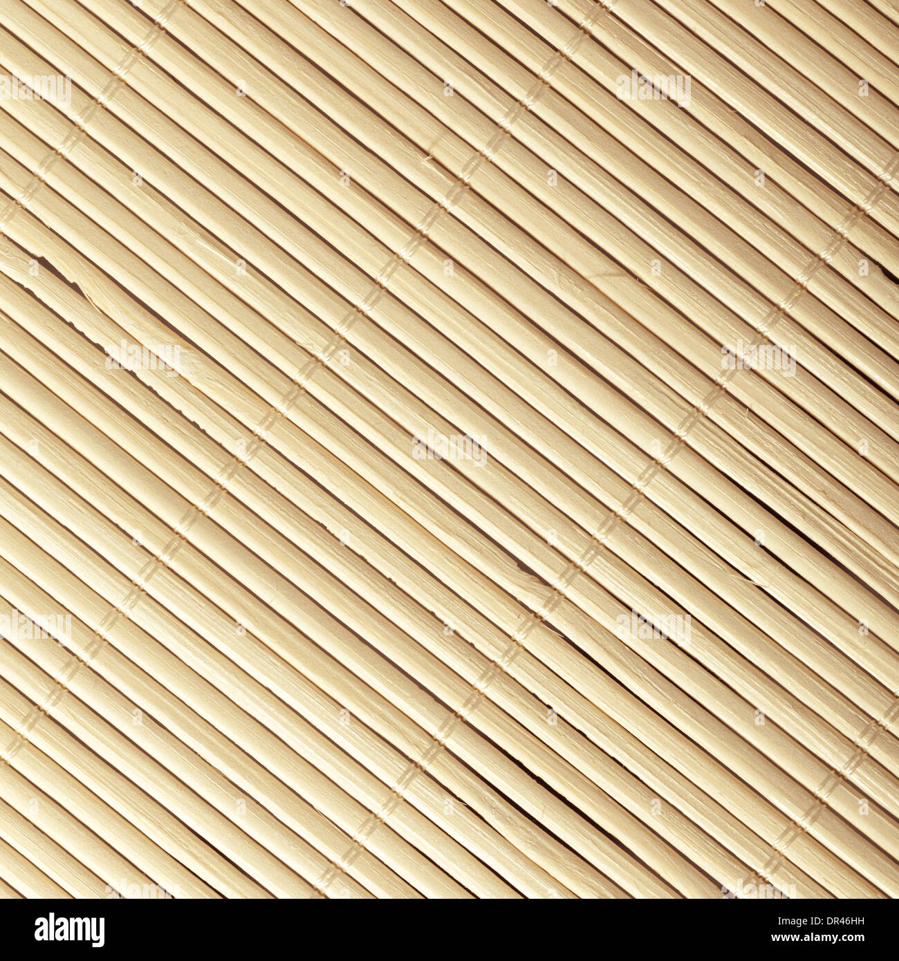 Yellow beige bamboo mat surface pattern diagonal background texture ...