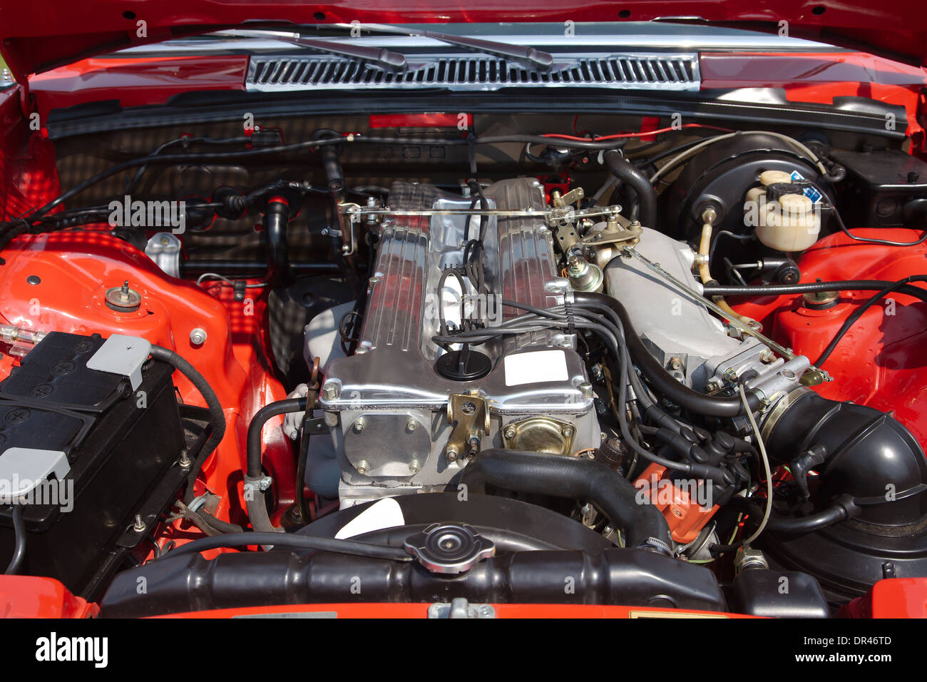 Restored engine of an old car Stock Photo - Alamy