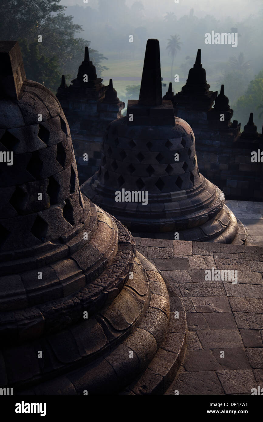 Borobudur, ancient buddhist temple, Indonesia Stock Photo - Alamy