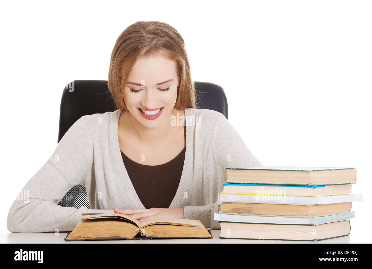 Beautiful female student searching hi-res stock photography and images ...