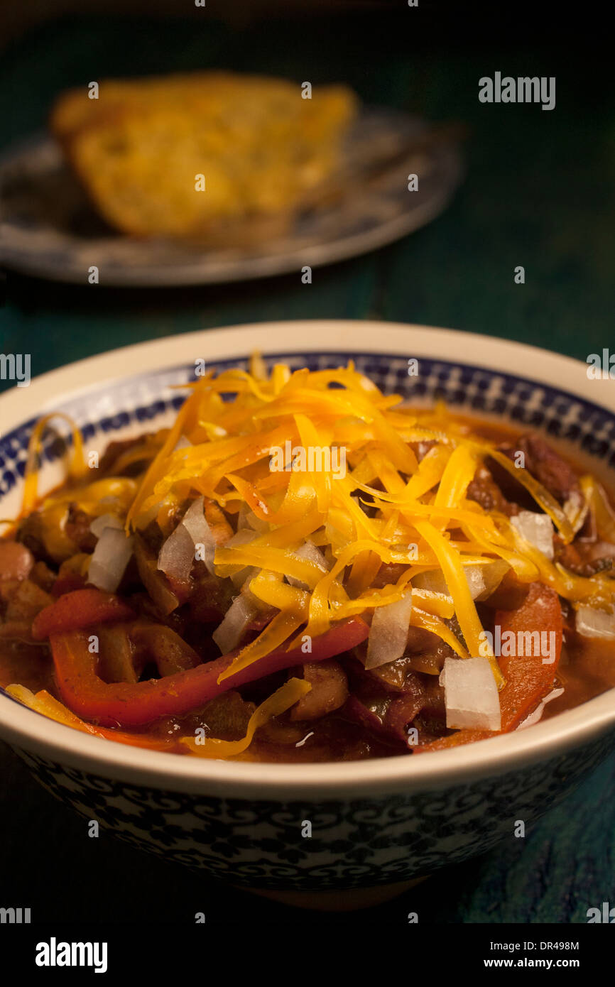 Bowl of chili Stock Photo - Alamy