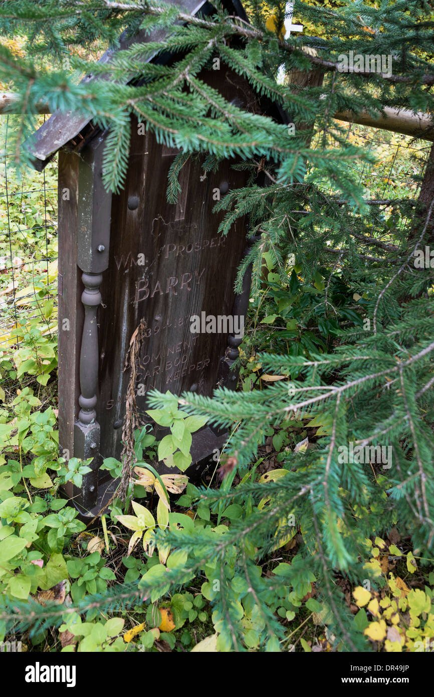 Grave marker, Wm Prosper Barry, saloon keeper, Quesnel Forks Cemetery ...