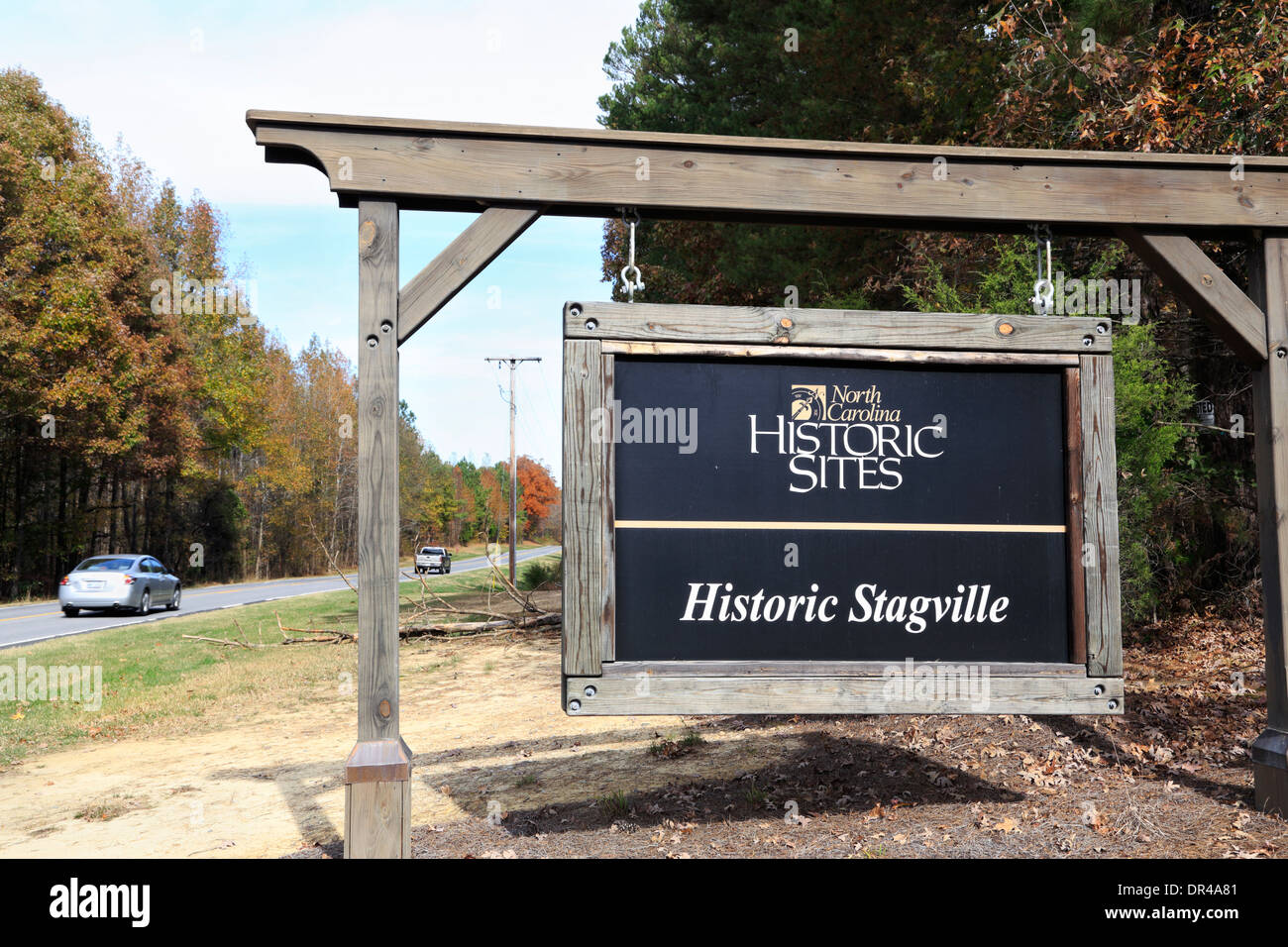 Historic site Stagville plantation sign, North Carolina Stock Photo - Alamy