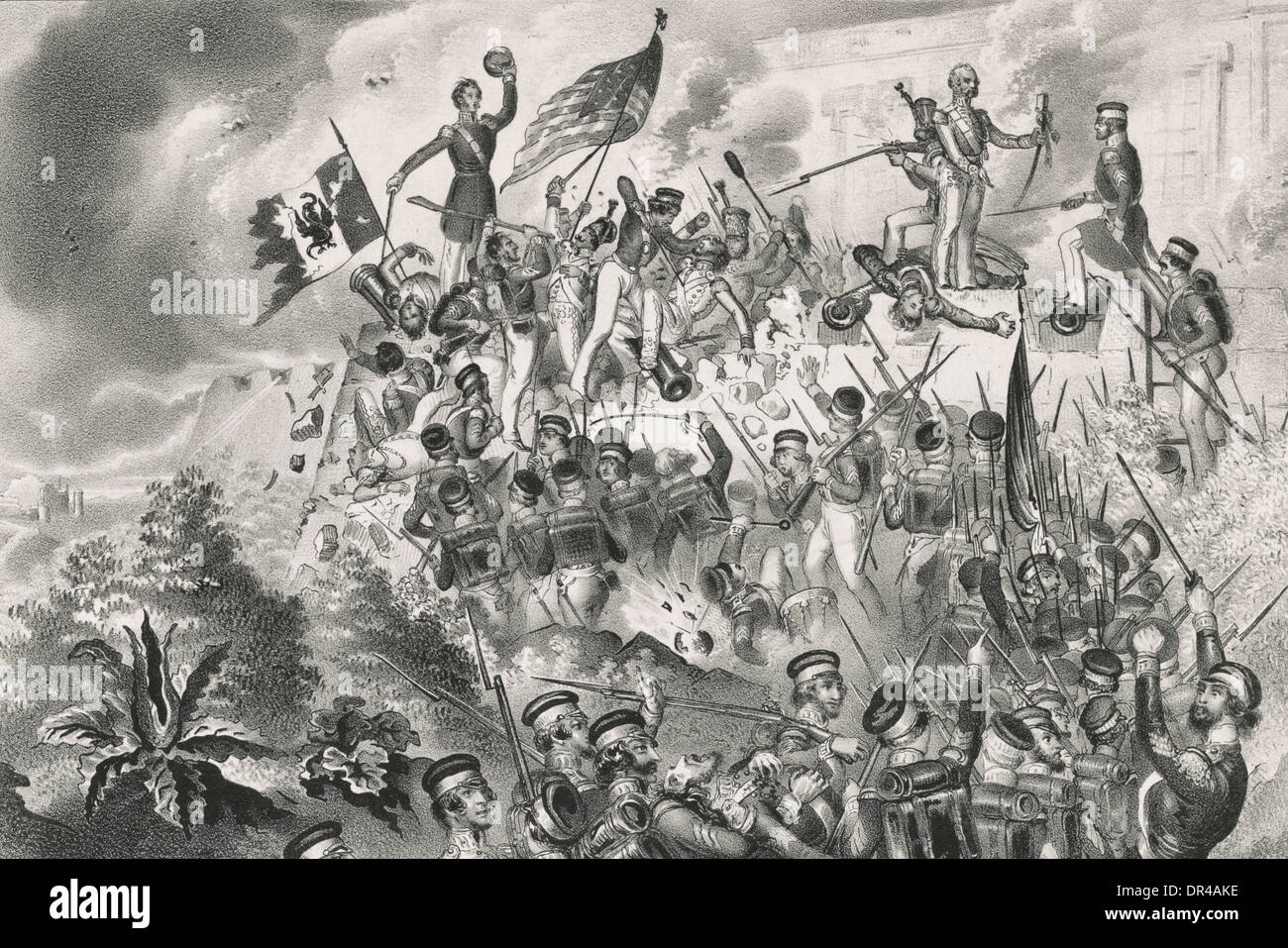 Storming of Chapultepec in Mexico, September 13th, 1847 - Mexican ...