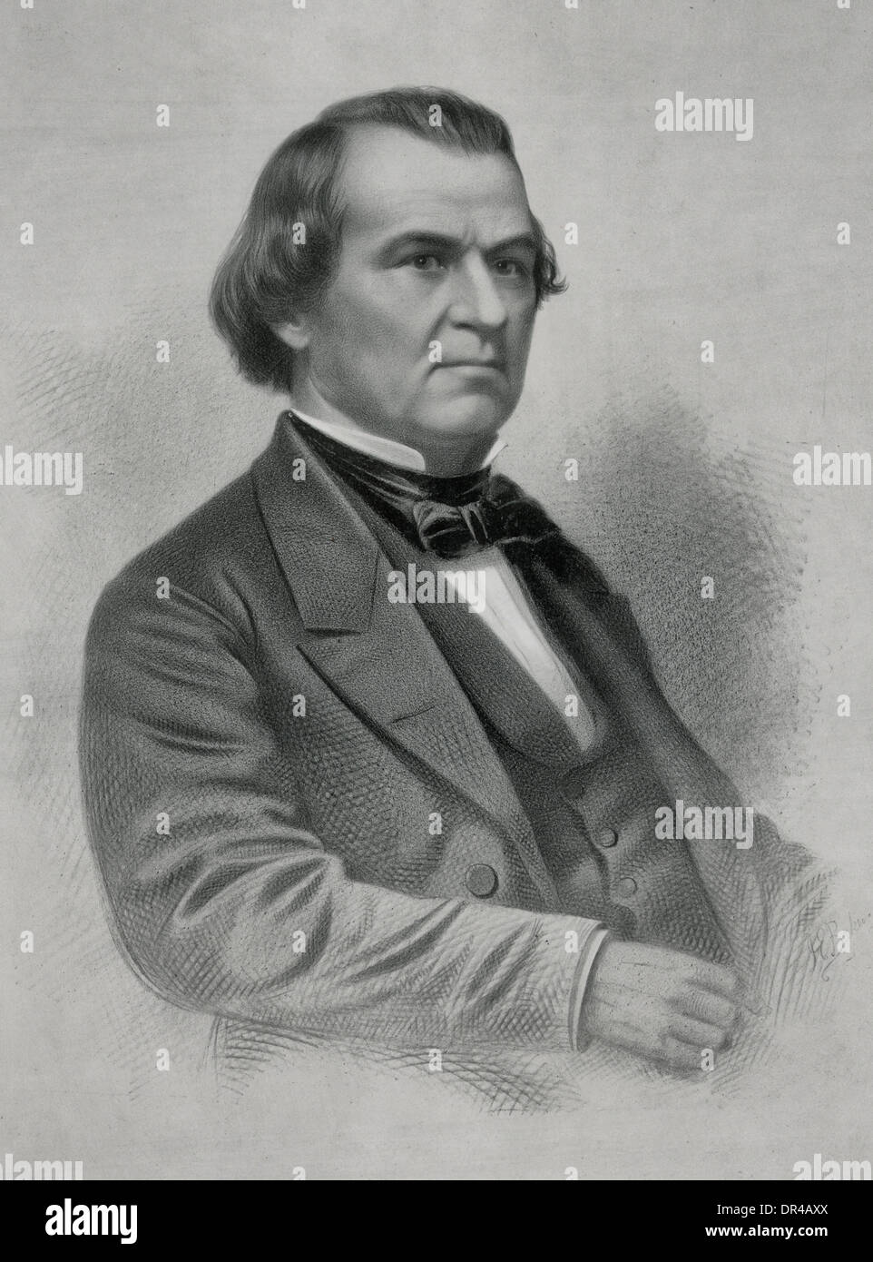 Andrew Johnson - 17th President of the USA 1865 - 1869 Stock Photo - Alamy
