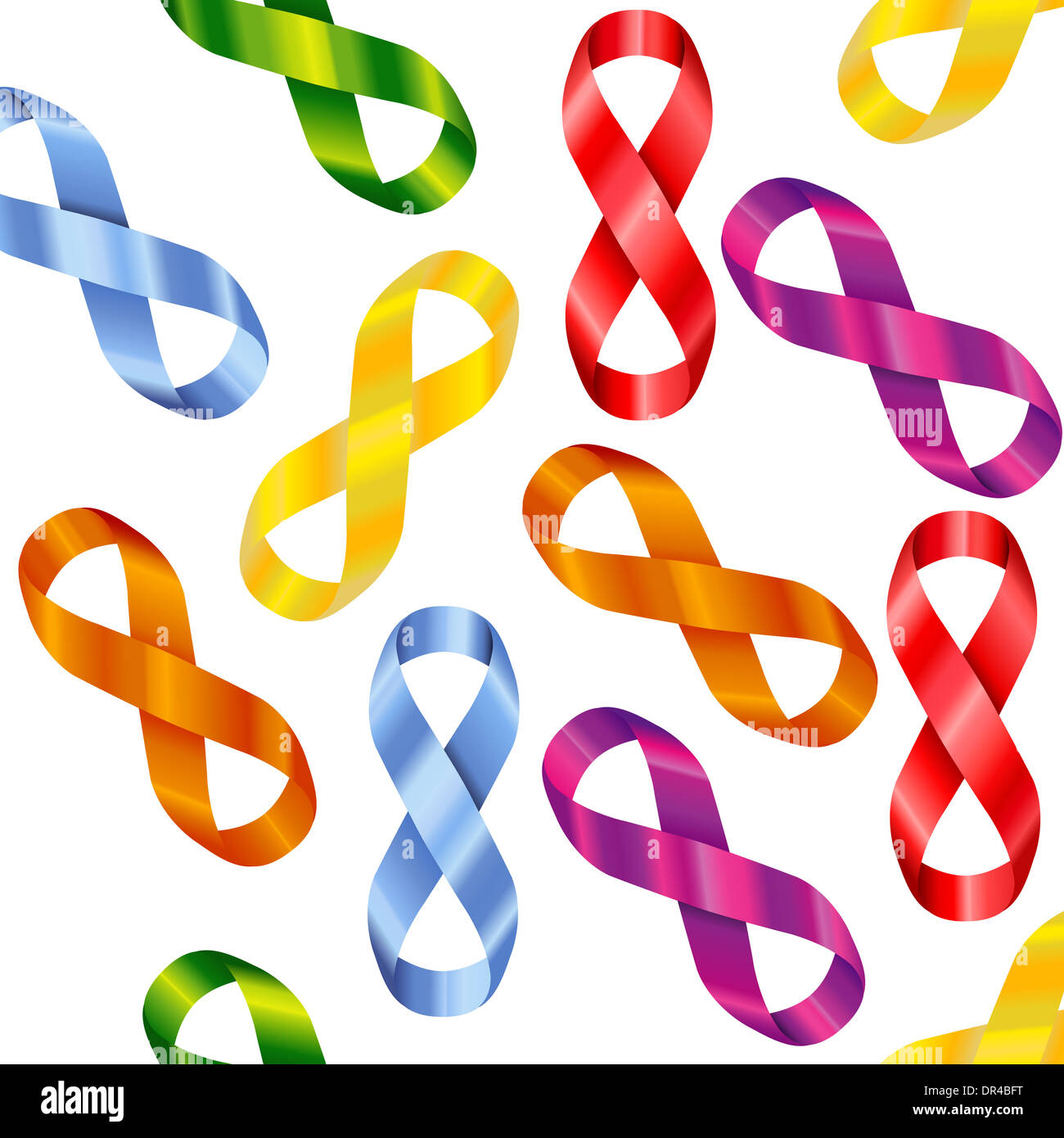 Seamless pattern with infinity symbols Stock Photo - Alamy