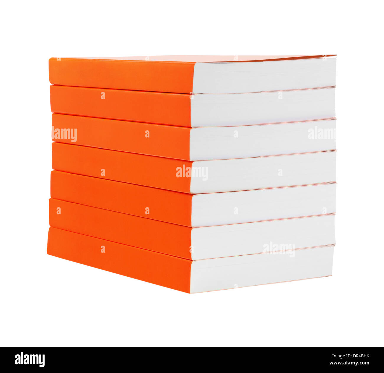 Stack Of Books On White Background Stock Photo - Alamy