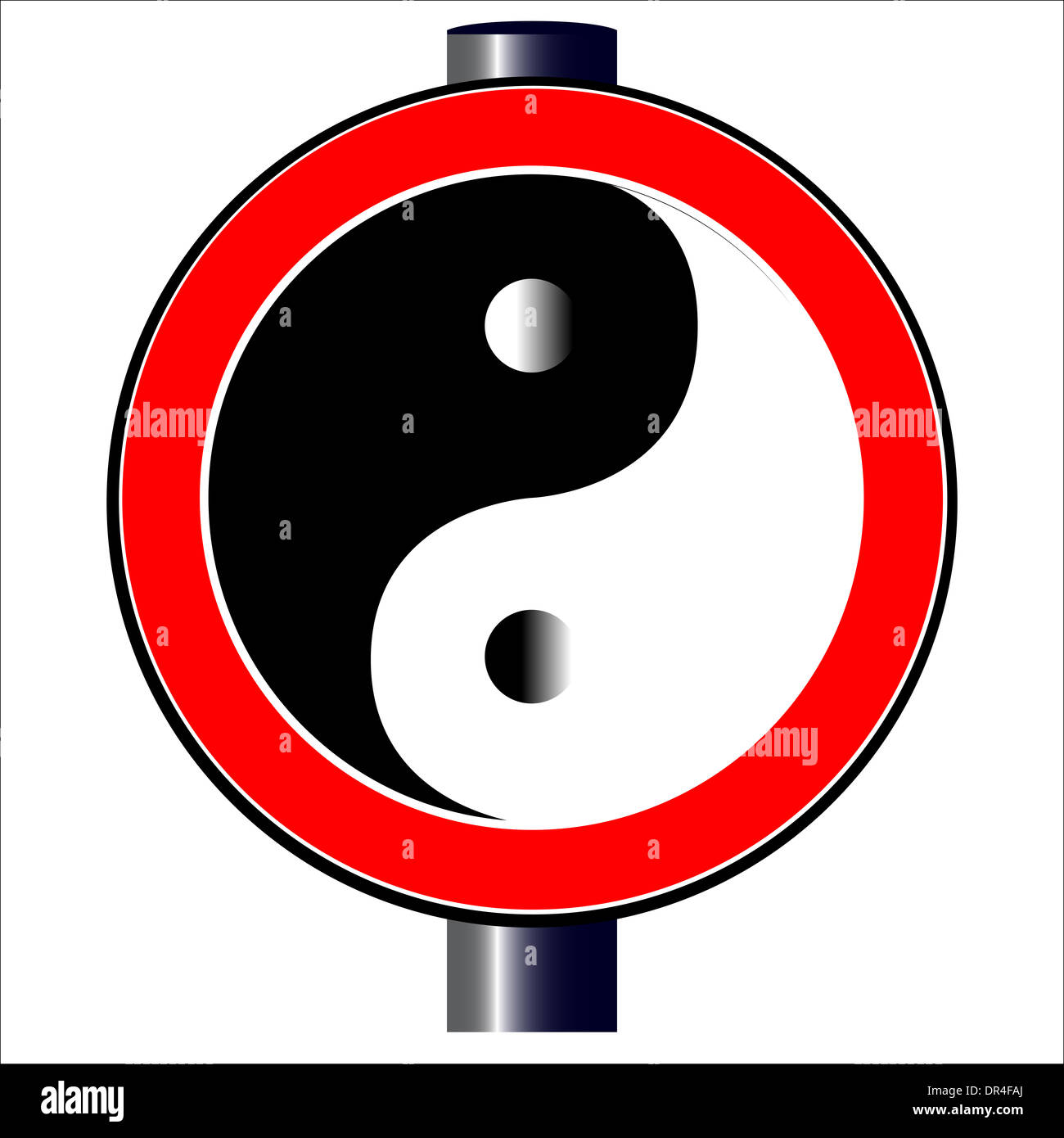 Spoof OM traffic sign Stock Photo - Alamy