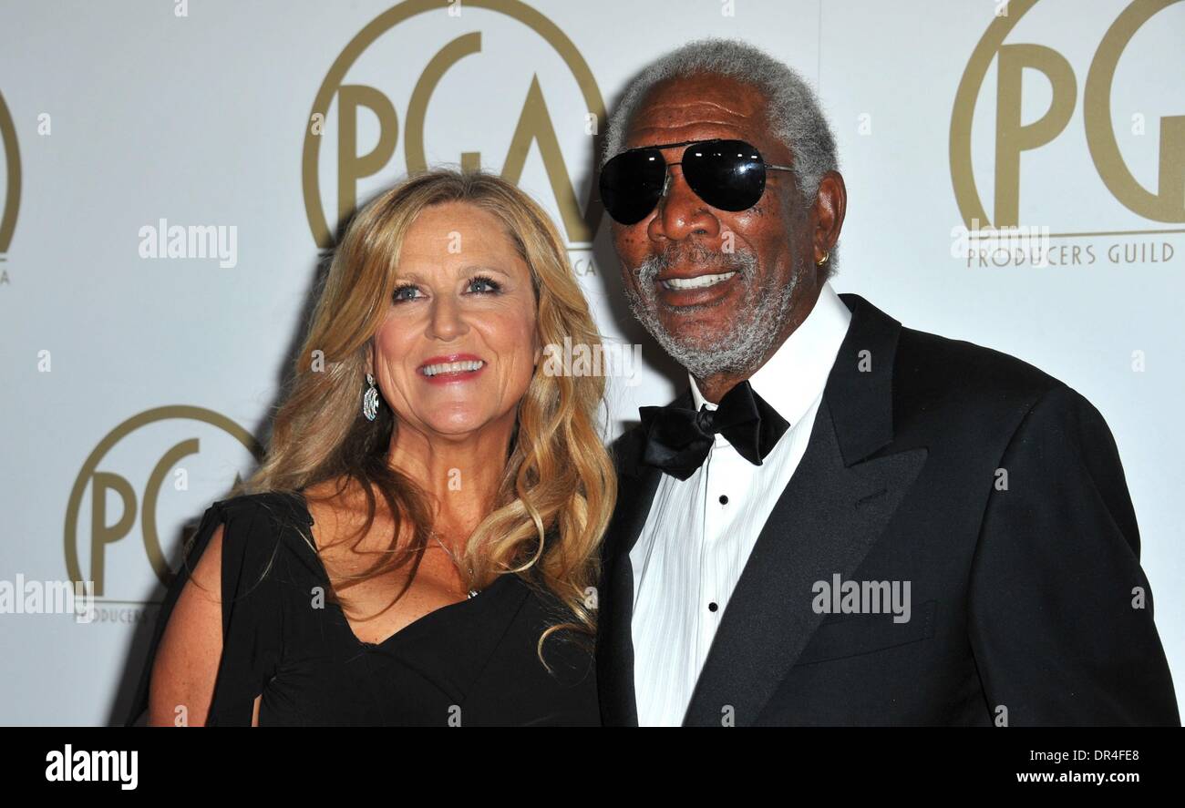 Beverly Hills, CA, . 19th Jan, 2014. Lori McCreary, Morgan Freeman at ...