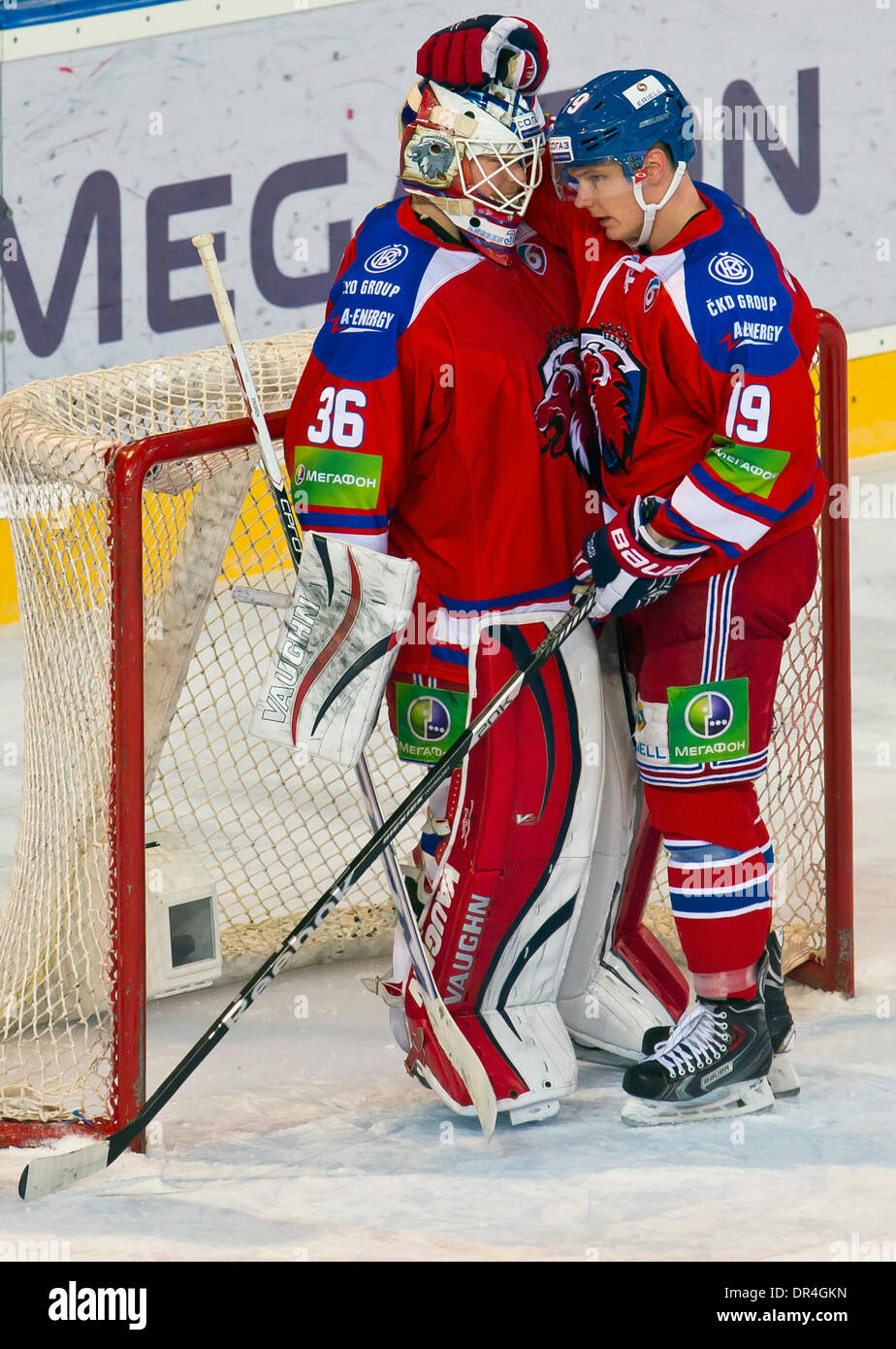 Prague, Czech Republic. 17th Jan, 2014. Patrik Zackrisson of Lev Praha ...