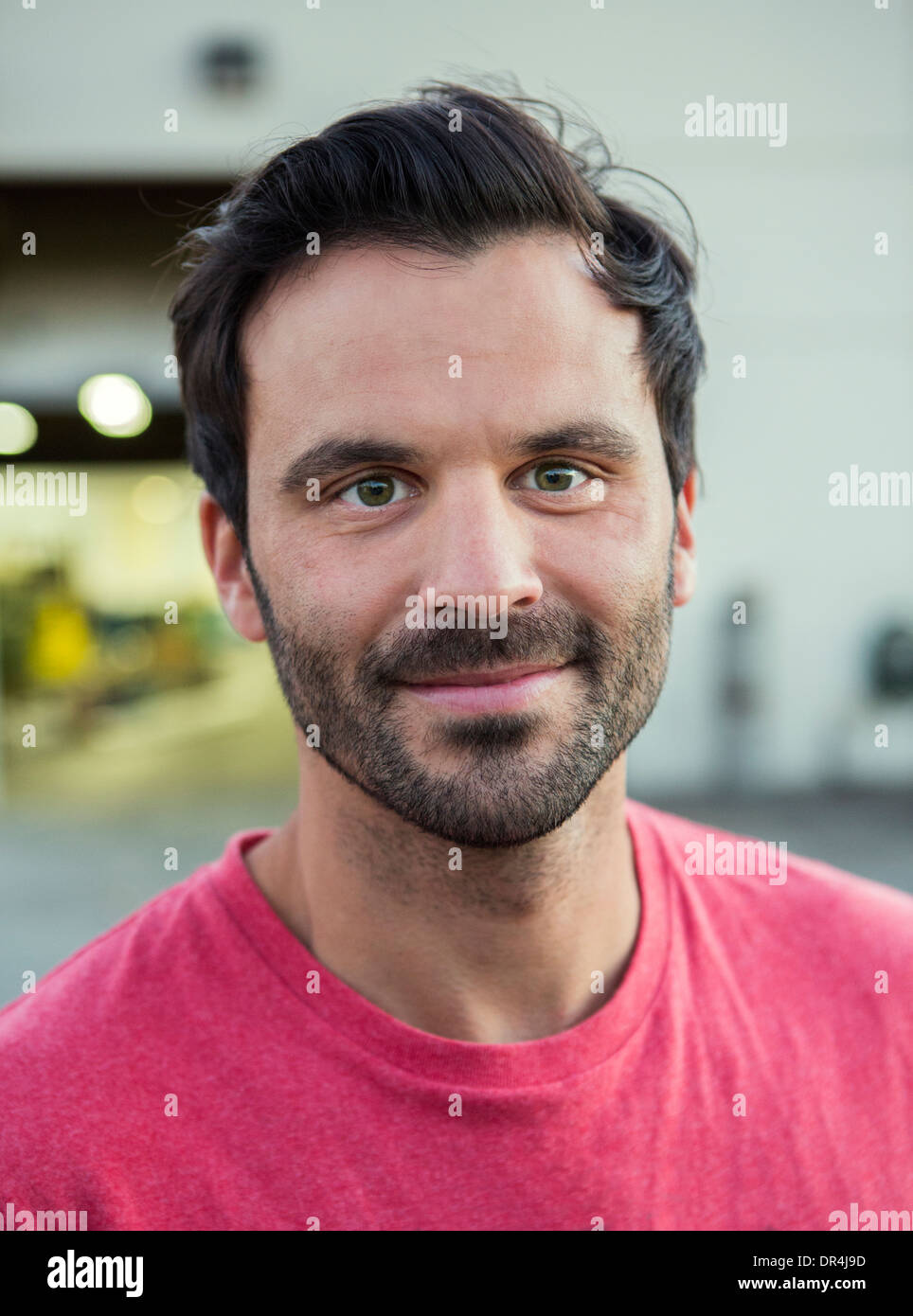 Man smiling outdoors Stock Photo - Alamy