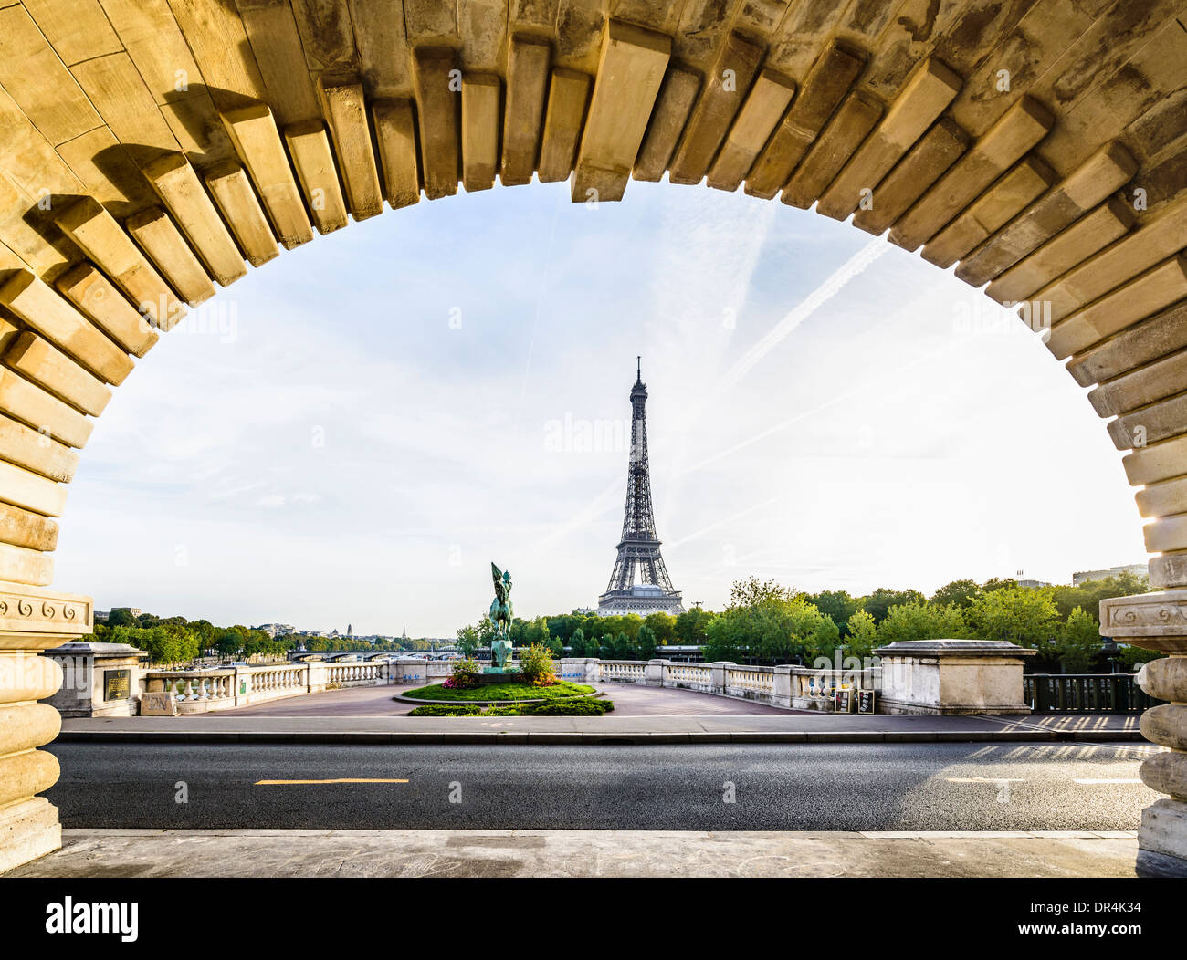Eiffel Tower from arch, Paris, France Stock Photo - Alamy