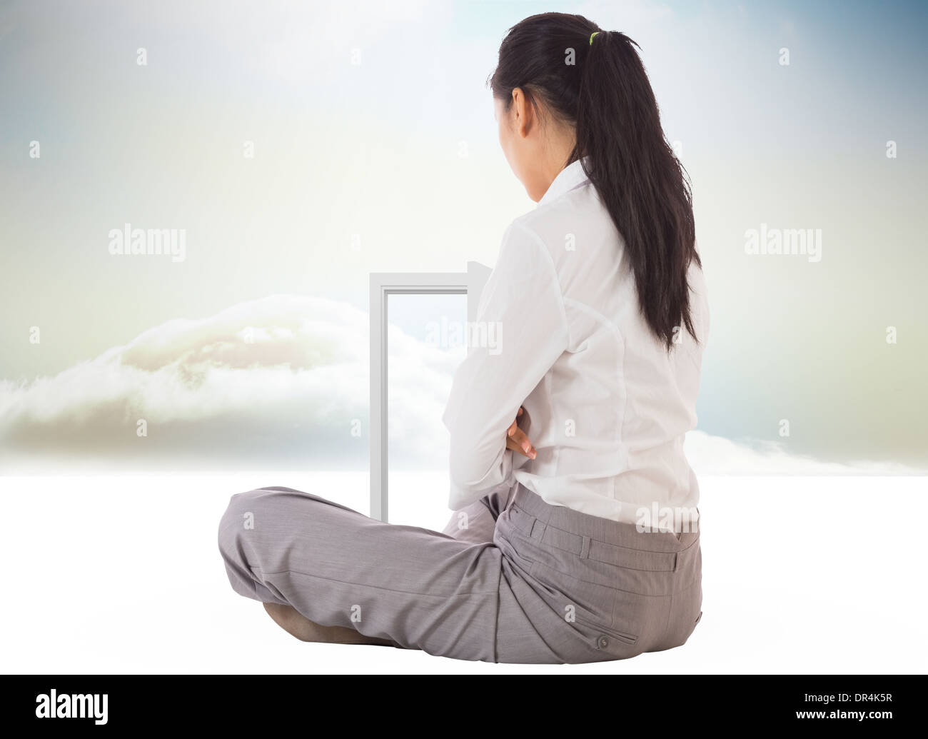 Sitting cross legged sitting hi-res stock photography and images - Alamy
