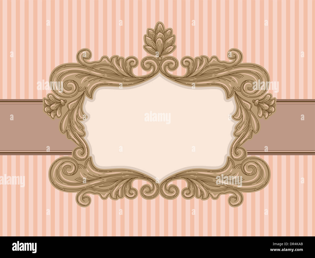 Illustration of a Vintage Frame with a Baroque Design Stock Photo - Alamy
