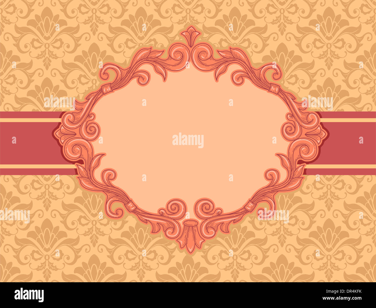 Illustration of a Vintage Frame with a Baroque Design Stock Photo - Alamy