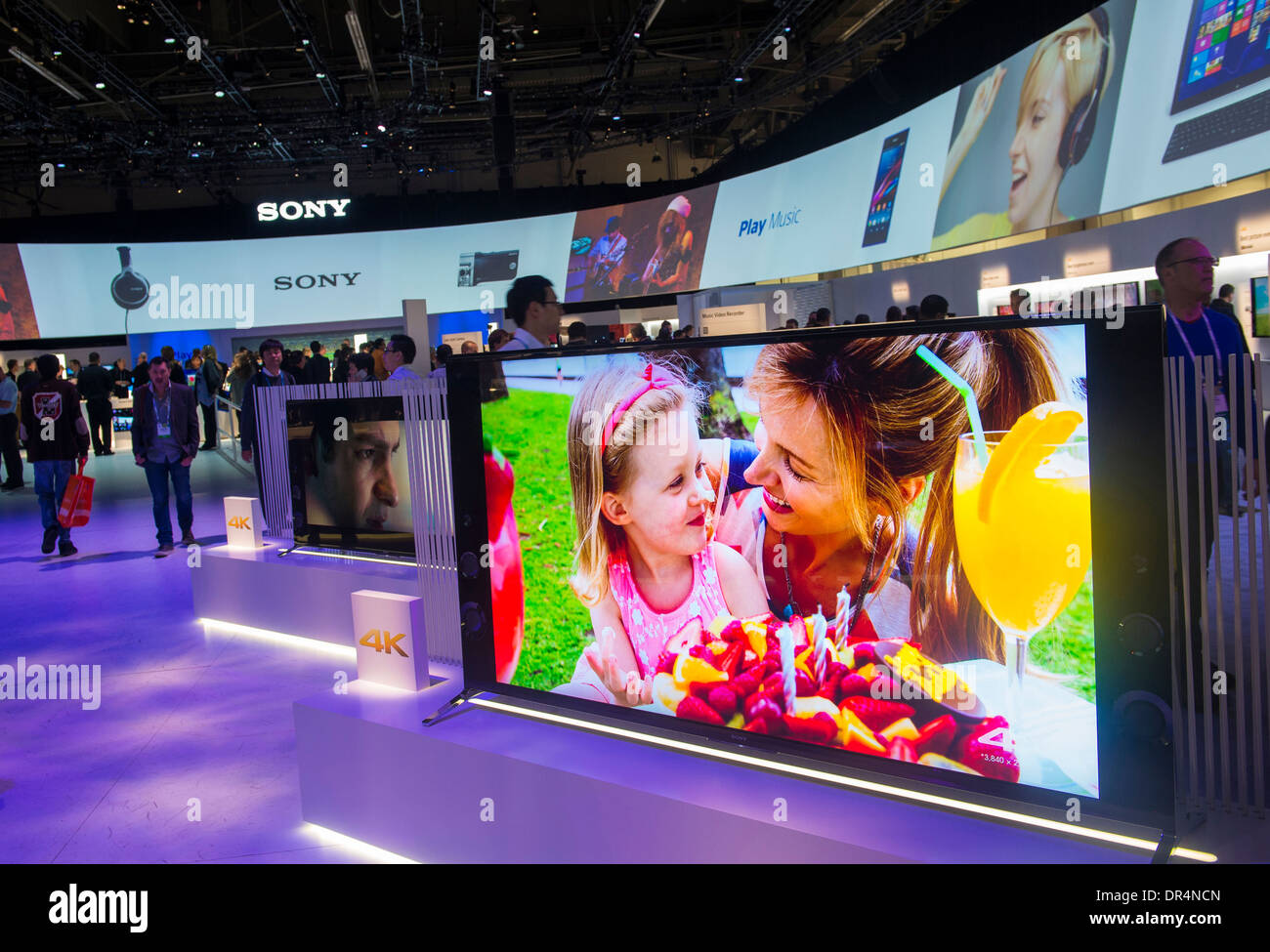 The Sony booth at the CES show in Las Vegas Stock Photo - Alamy