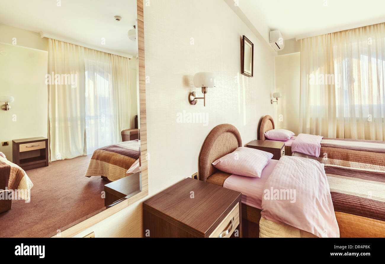 Interior of a hotel room, modern and clean Stock Photo - Alamy