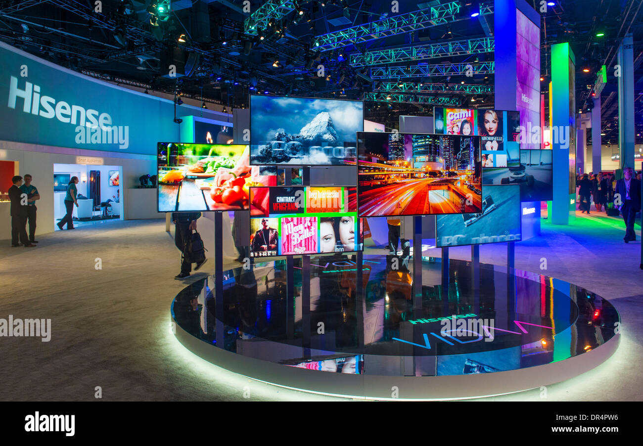 The Hisense booth at the CES show in Las Vegas Stock Photo - Alamy