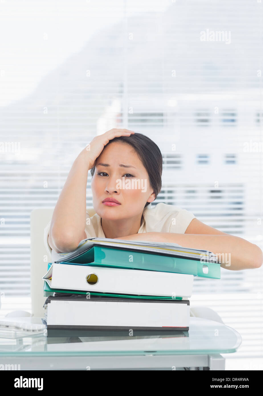 Bored work woman asian hi-res stock photography and images - Alamy