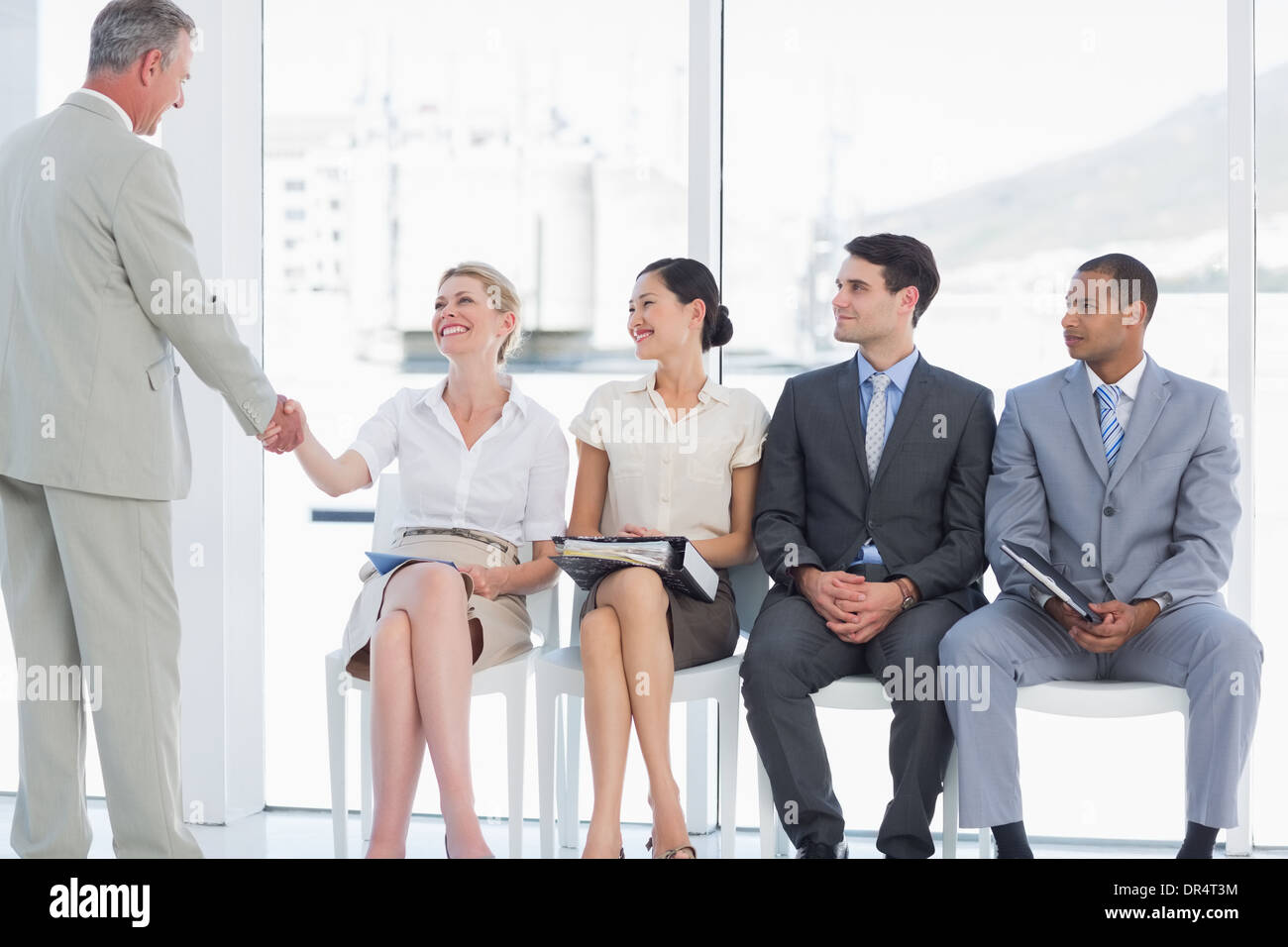 Job interview waiting man woman hi-res stock photography and images - Alamy