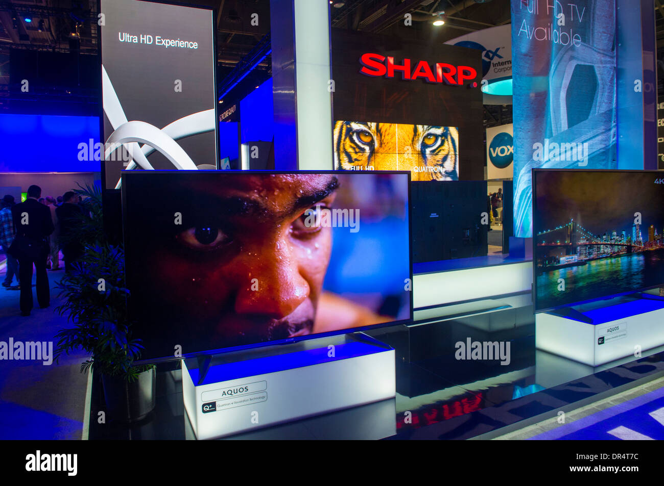 The Sharp booth at the CES show in Las Vegas Stock Photo - Alamy