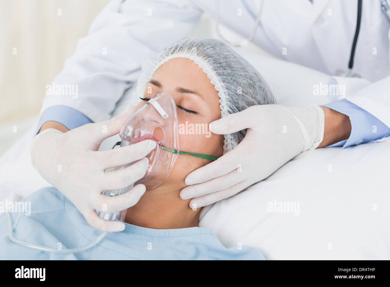 Female patient receiving artificial ventilation Stock Photo - Alamy