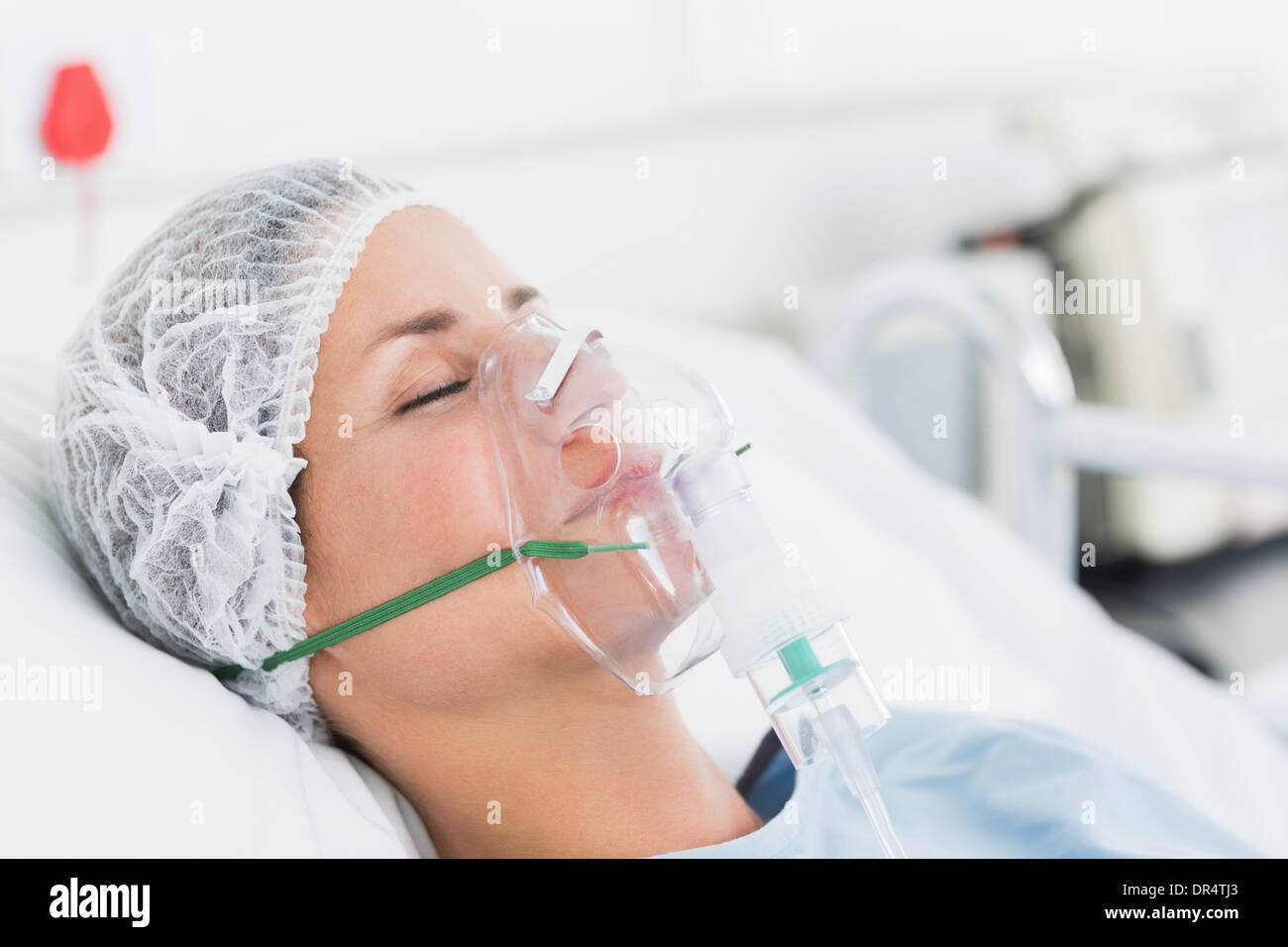 Female patient receiving artificial ventilation Stock Photo - Alamy