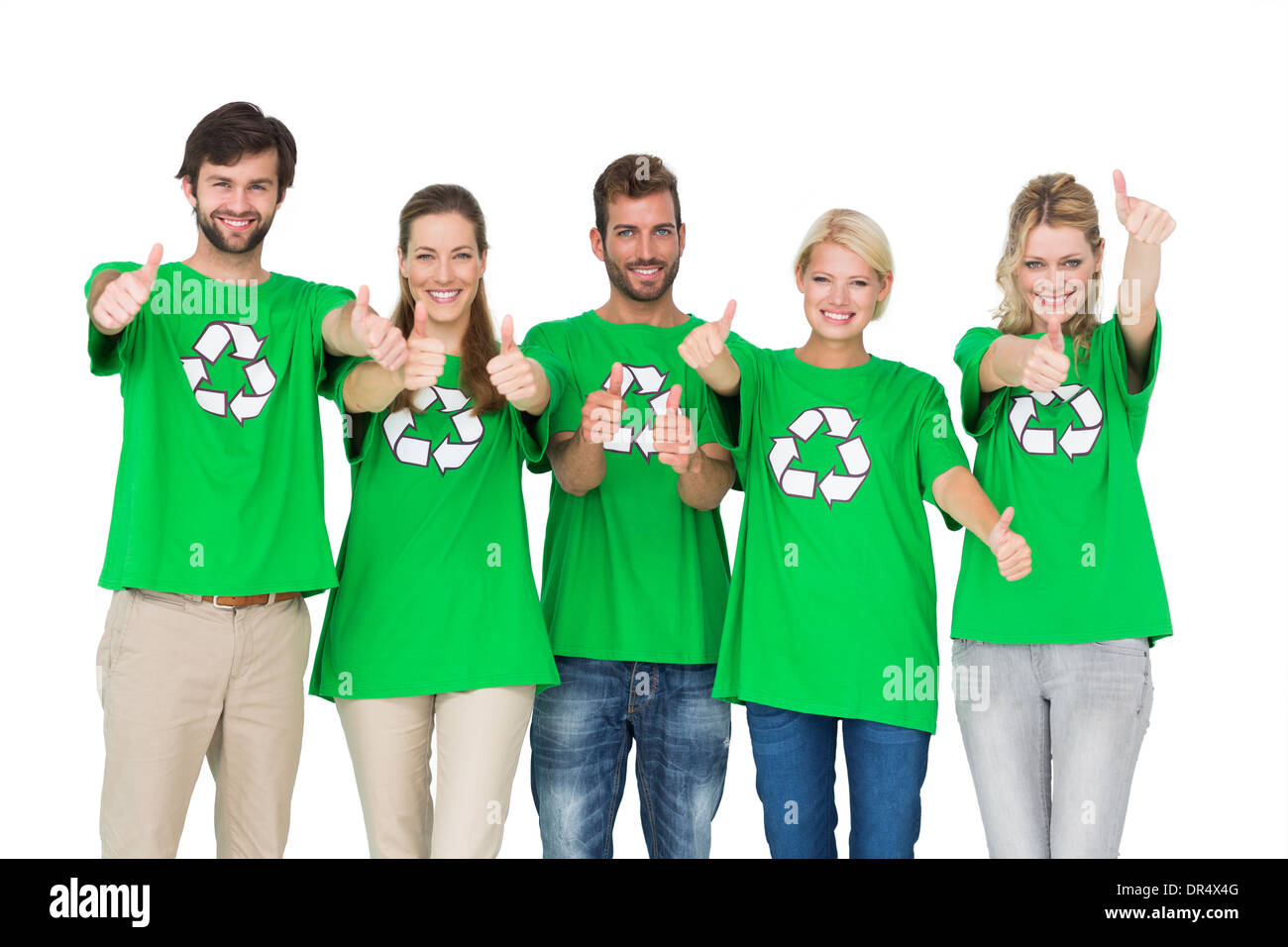 Thumbs up for Recycling Stock Photo - Alamy